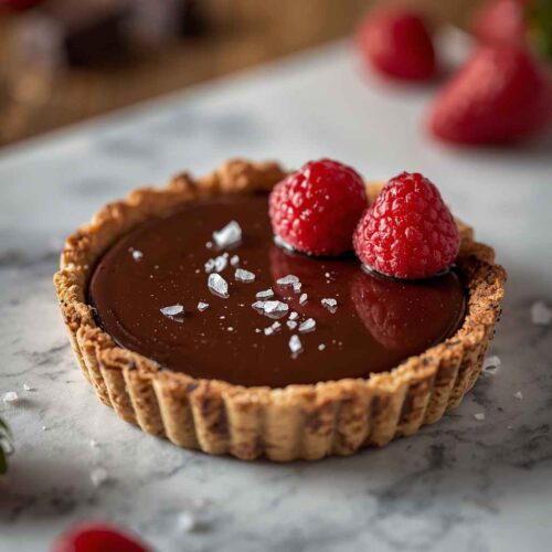 Dark Chocolate Tart with Sea Salt - Cooking Kart